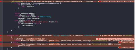 ios alamofire 4 4 with swift 3 1 cannot call value of non function
