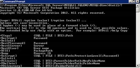 sql server and msbi sql server 2012 command line utilities