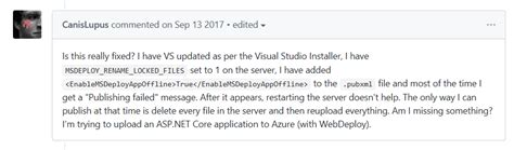azure devops deployment error code error file in use
