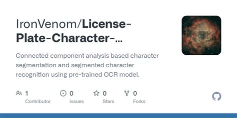 github ironvenom license plate character segmentation and recognition