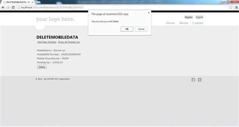 creating insert update and delete application in mvc 4