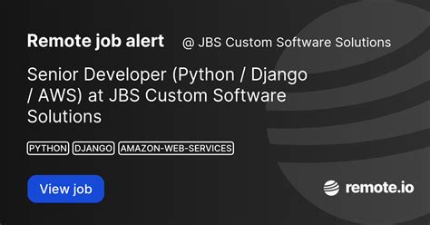 remote senior developer reactjs python django
