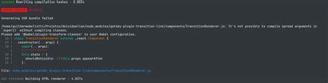 generating ssr bundle failed saying it s not possible to compile spread