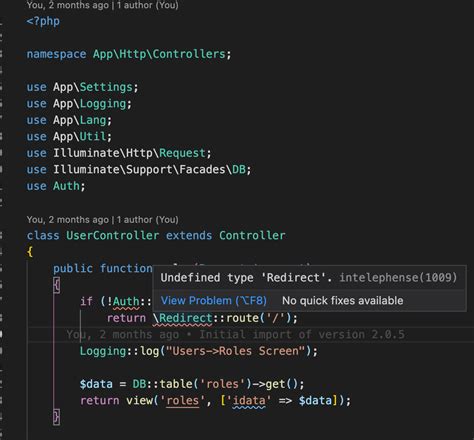 fix undefined types for laravel s own types · issue 1932 · bmewburn