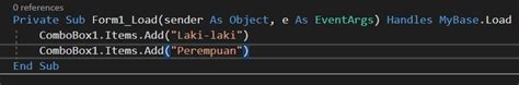 membuat combobox dropdown tanpa database ~ panduan pemrograman visual