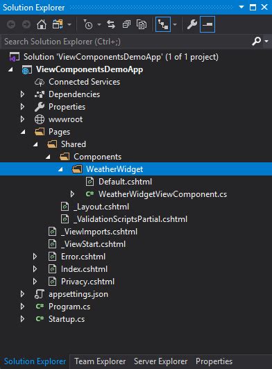 creating view components in asp core 3 1 code zero