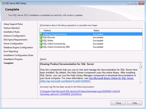 microsoft sql server express 2012 installation instructions