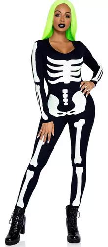 Disfraz De Esqueleto Sexy Para Mujer Para Fiesta Hallowen Envío Gratis