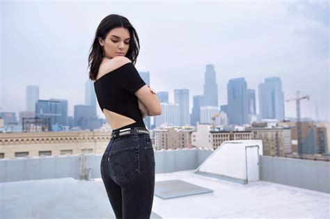 Wallpaper Kendall Jenner Women Brunette Model Jeans Ass City