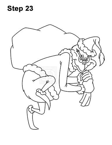 Draw The Grinch Full Body 23 Grinch Coloring Pages Grinch Drawing