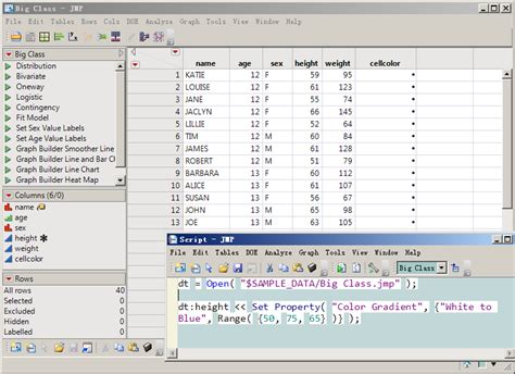 solved how to use jsl to automatically select the specified color