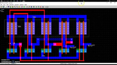 cmos half adder using microwind youtube