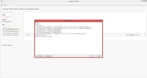 writing custom sql in tableau ‒ the tableau performance checklist
