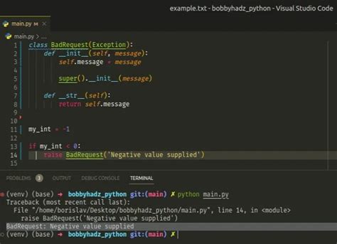 typeerror exceptions must derive from baseexception [fixed] bobbyhadz