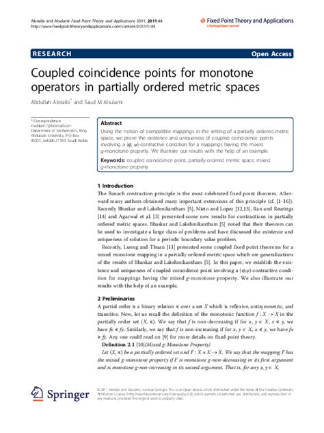 pdf coupled fixed and coincidence points for monotone operators in