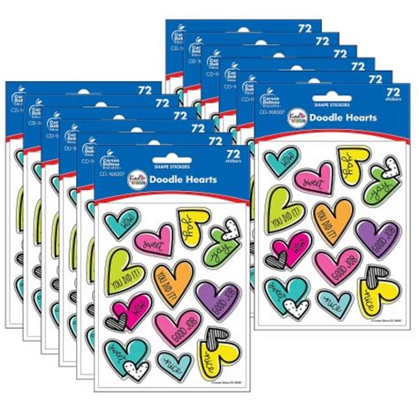 Carson Dellosa Carson Dellosa Education Kind Vibes Doodle Hearts Shape