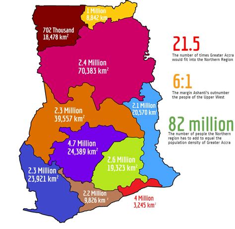 Ghana Population Density Map