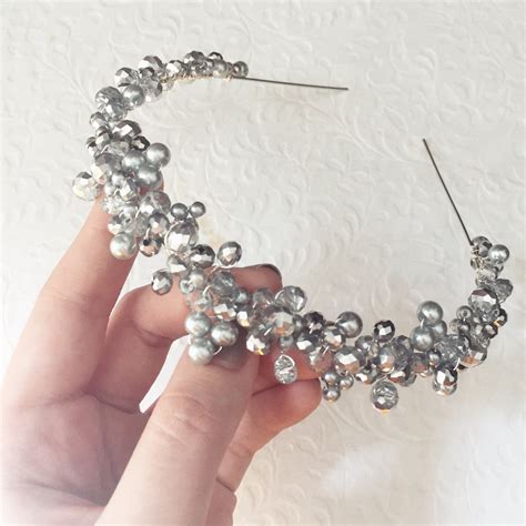 All Silver Pearled Cafuné Headpiece Hair Accessories For Etsy Hair