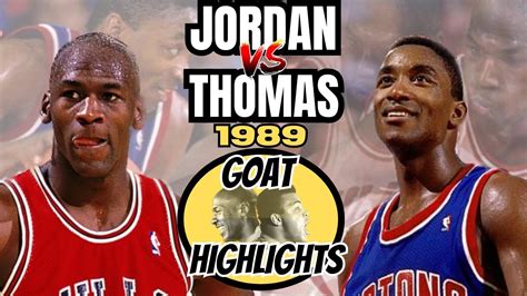 Michael Jordan Vs Isiah Thomas True Highlights Offense Defense