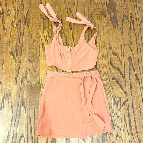 Skirts Two Piece Crop Top And High Waisted Wrap Skirt Set Poshmark