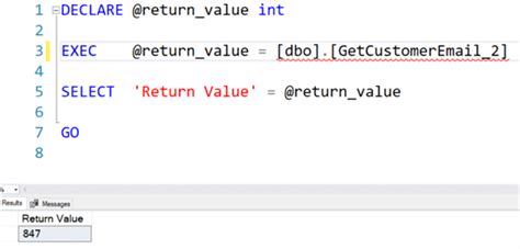 sql return and sql output clause in stored procedures