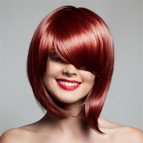Capelli Rossi Bella Donna Con Capelli Ricci Immagine Stock Immagine