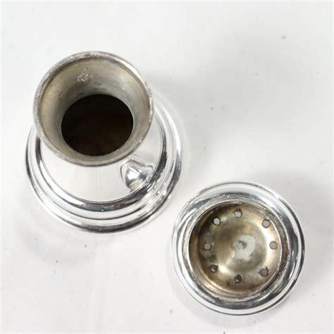 Tiffany And Co Capstan Sterling Silver Salt And Pepper Shakers For