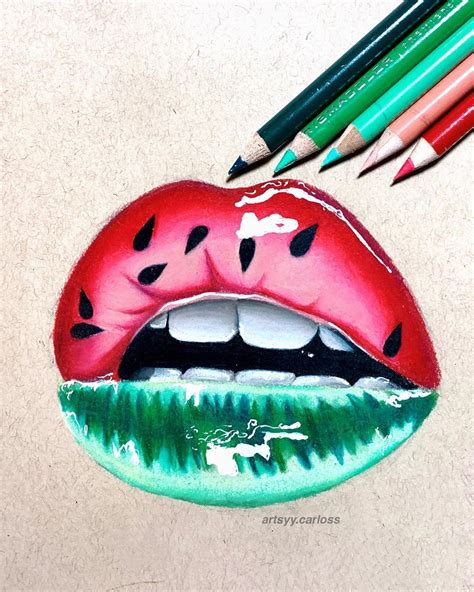 How To Draw Realistic Glossy Lips With Copic Markers
