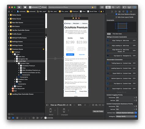 building a scrollable layout with ios uiscrollview and interface builder