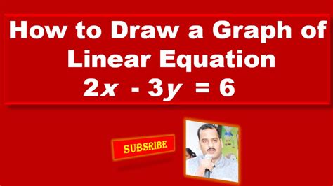 Mathematics How To Draw A Graph Of Linear Equation 2x 3y 6 Youtube