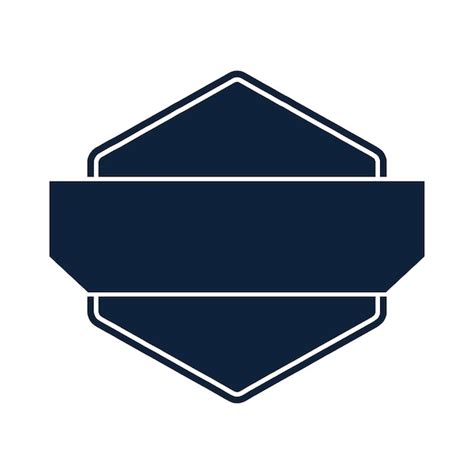 Premium Vector Blank Black Emblem Shield With Straight Ribbon