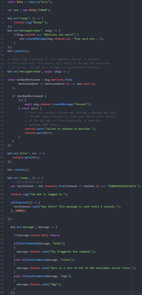 javascript discord bot typeerror can t connect it to my server