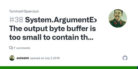system argumentexception the output byte buffer is too small to