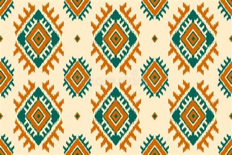 Beautiful Ethnic Ikat Background Geometric Ethnic Ikat Seamless