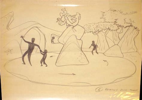 Vintage Disney Alice In Wonderland Bruce Bushman Concept Brownline
