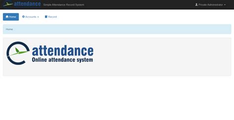 simple attendance record management system in php mysql