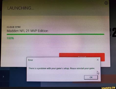 launching cloud sync madden nfl 217 mvp edition error 100 there is
