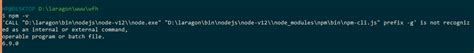 node js npm giving me error when i call any npm install or version