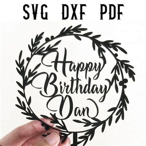 Happy Birthday Svg Bundle Cake Toppers Svg Bundle Birthday Etsy Uk