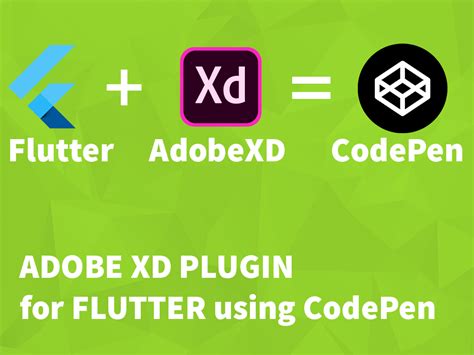 adobe xd plugin for flutter with codepen tutorial