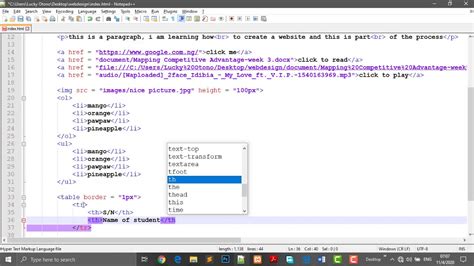 How To Create Html Table Youtube
