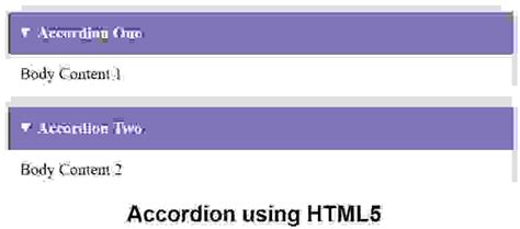 how to create an accordion in html without javascript
