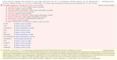 mvc uncaught rangeerror maximum call stack size exceeded