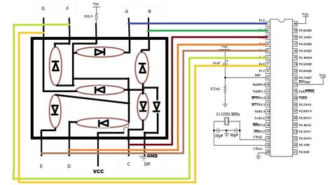 seven segment display interfacing with 8051 89c51 89c52 microcontroller
