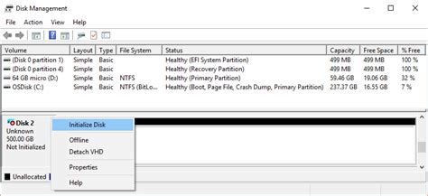 initialize new disks microsoft docs