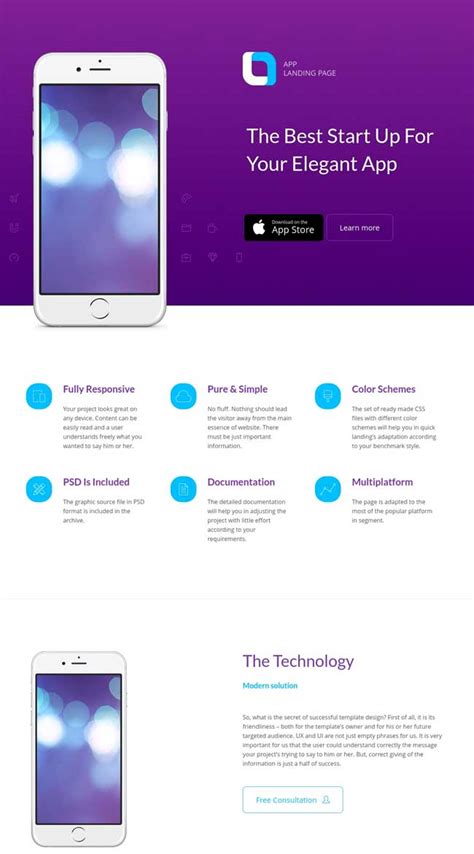 20 best mobile app landing page templates 2016