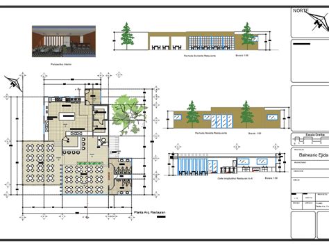 Restaurante En Autocad Descargar Cad Gratis 3 71 Mb Bibliocad