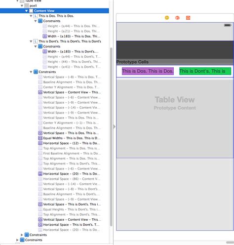 objective c ios autolayout 2 multi line uilabels inside