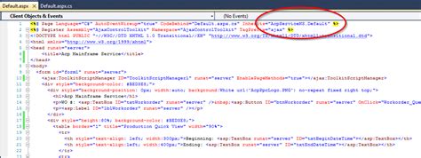 c localhost parser error server error in