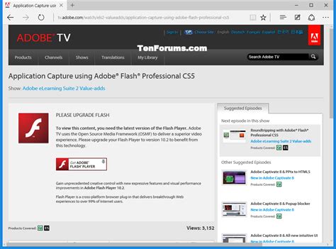 microsoft edge adobe flash player enable or disable in